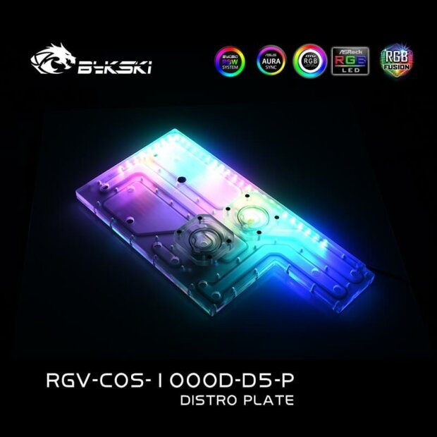 Bykski - Corsair 1000D Distro Plate RGV-COS-1000D-D5-P