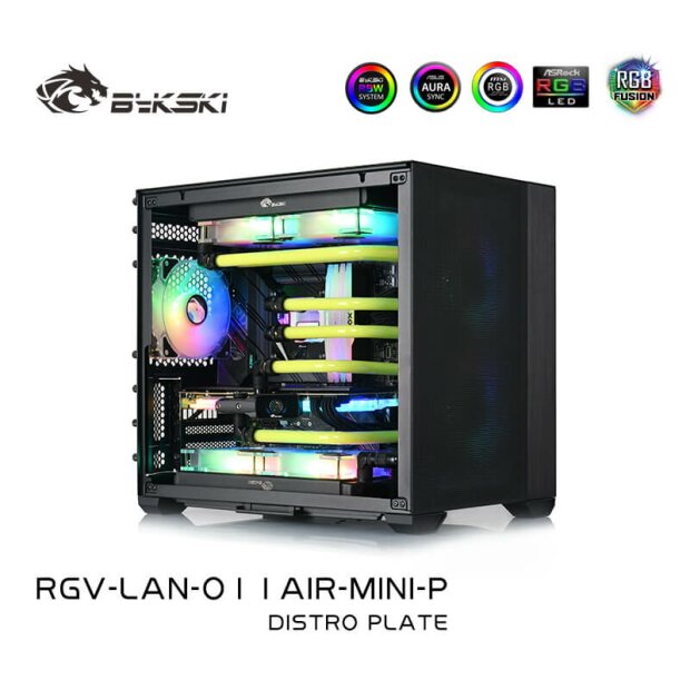 Bykski - Lian Li Dynamic O11 Air Mini Distro Plate RGV-LAN-O11AIR-MIN