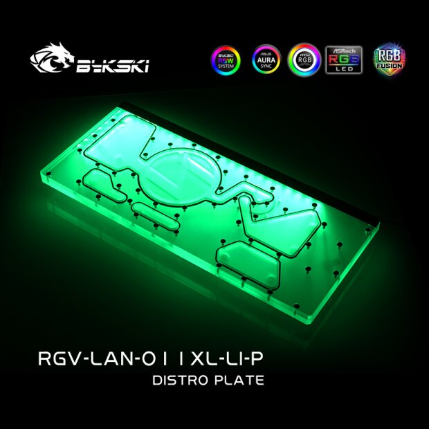 Bykski - Lian Li Dynamic O11 EVO Front Distro Plate RGV-LAN-O11-EVO-L