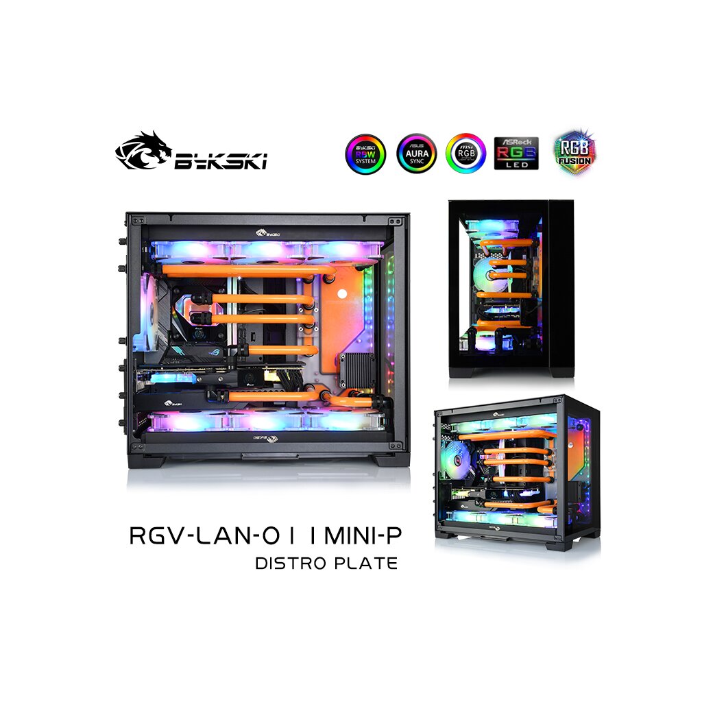 Bykski - Lian Li Dynamic O11 Mini Distro Plate RGV-LAN-O11MINI-P
