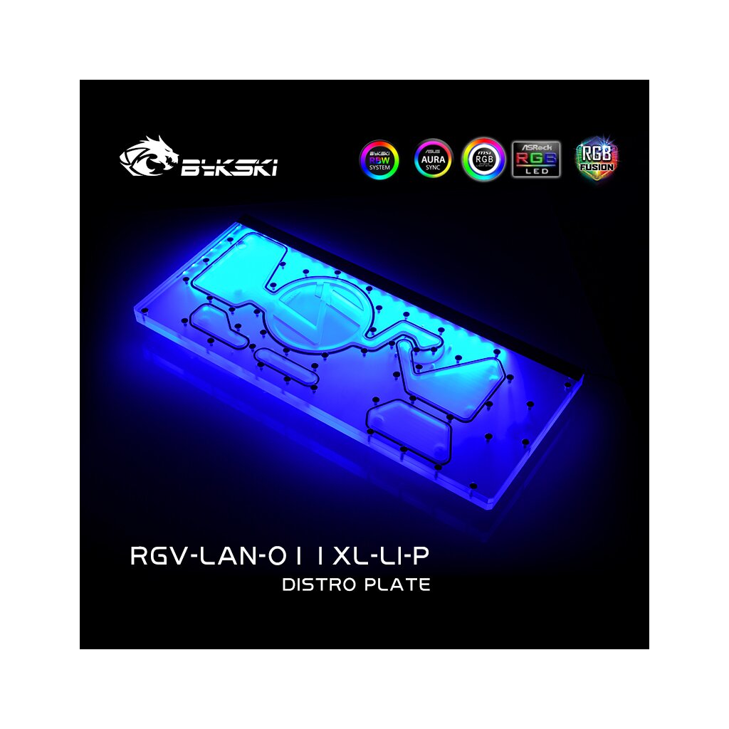Bykski - Lian Li Dynamic XL Front Distro Plate RBW (RGV-LAN-O11XL-LI-
