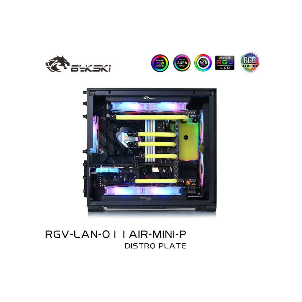 Bykski - Lian Li O11 Air Mini Distro Plate RBW